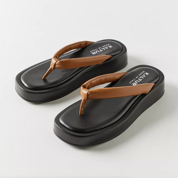Urban Outfitters | Shoes | Nwt Italianmade Leather Puffy Brown Black ...